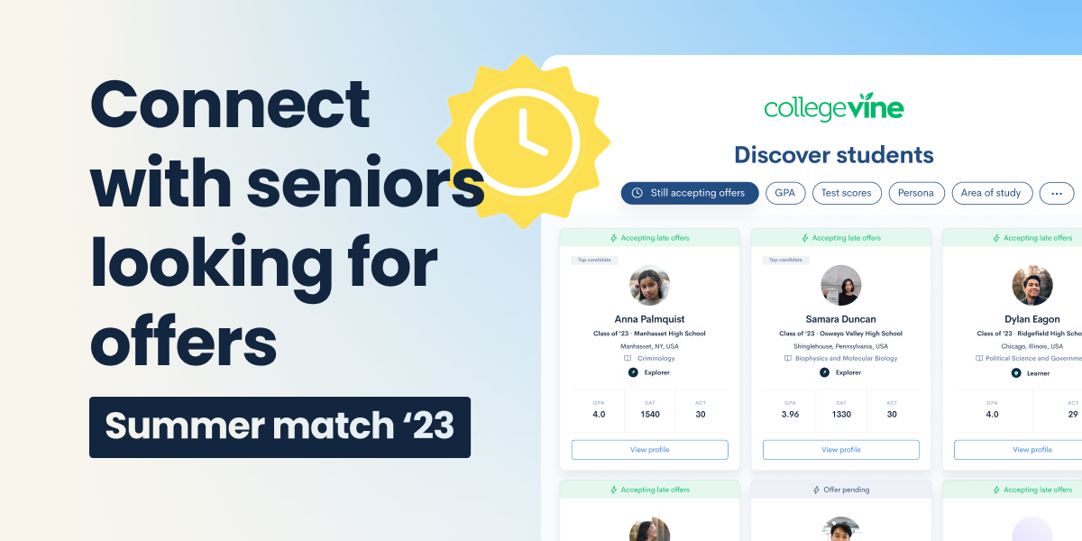 CollegeVine | Summer Match Program